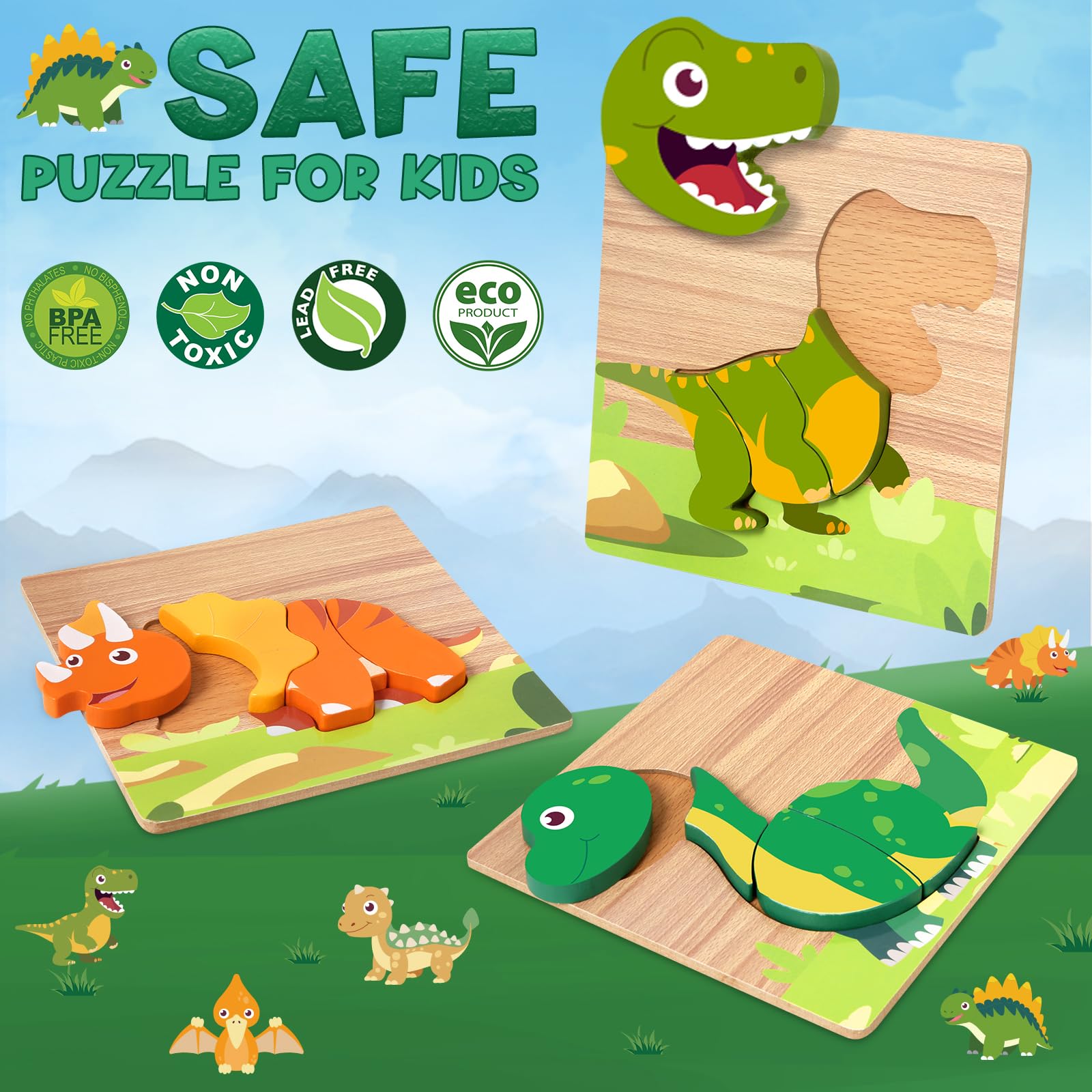 Snapklik.com : Toddler Puzzles For Kids Age 1 2 3 4 Year Old, 6 Pack ...