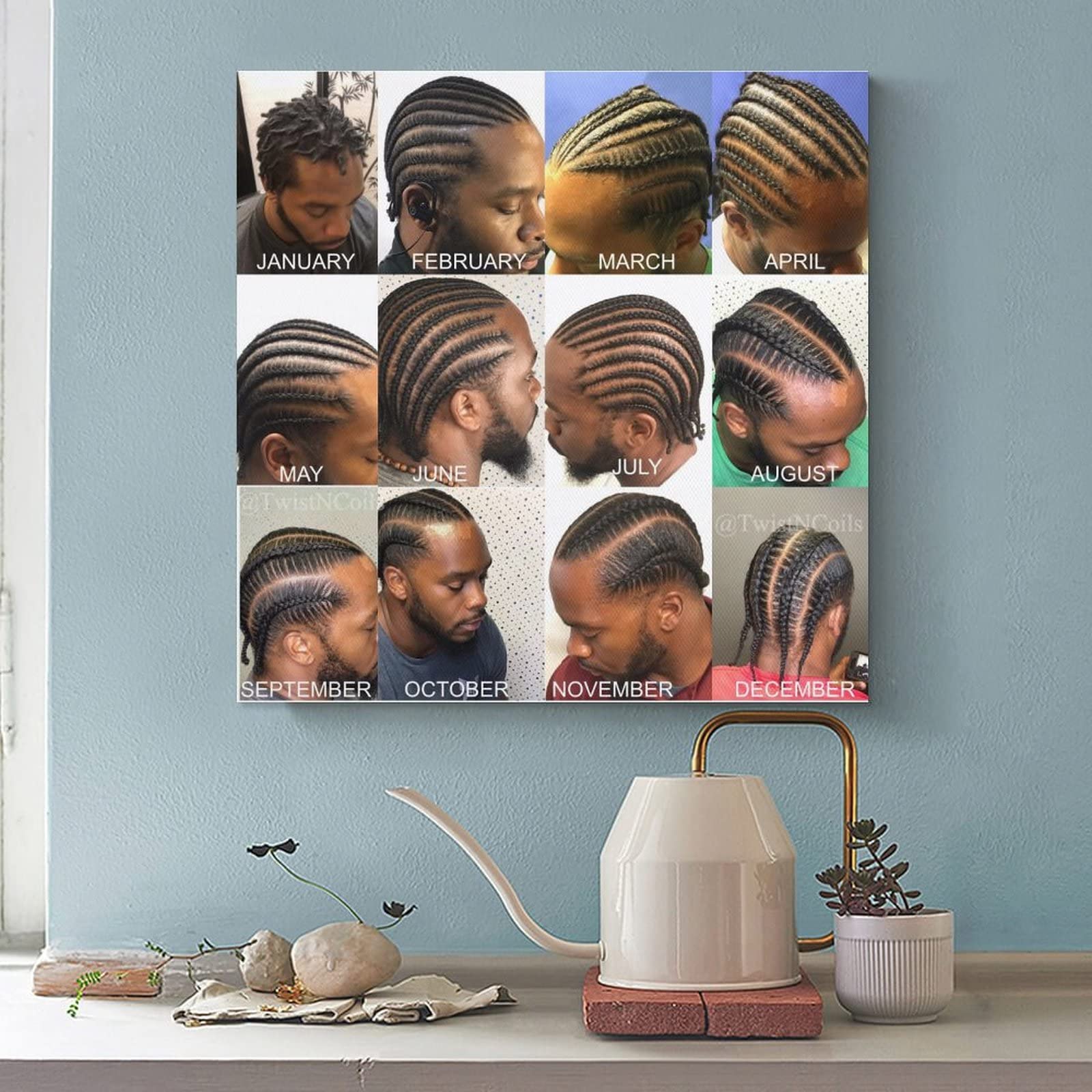 Black Men Barbershop Haircuts Poster