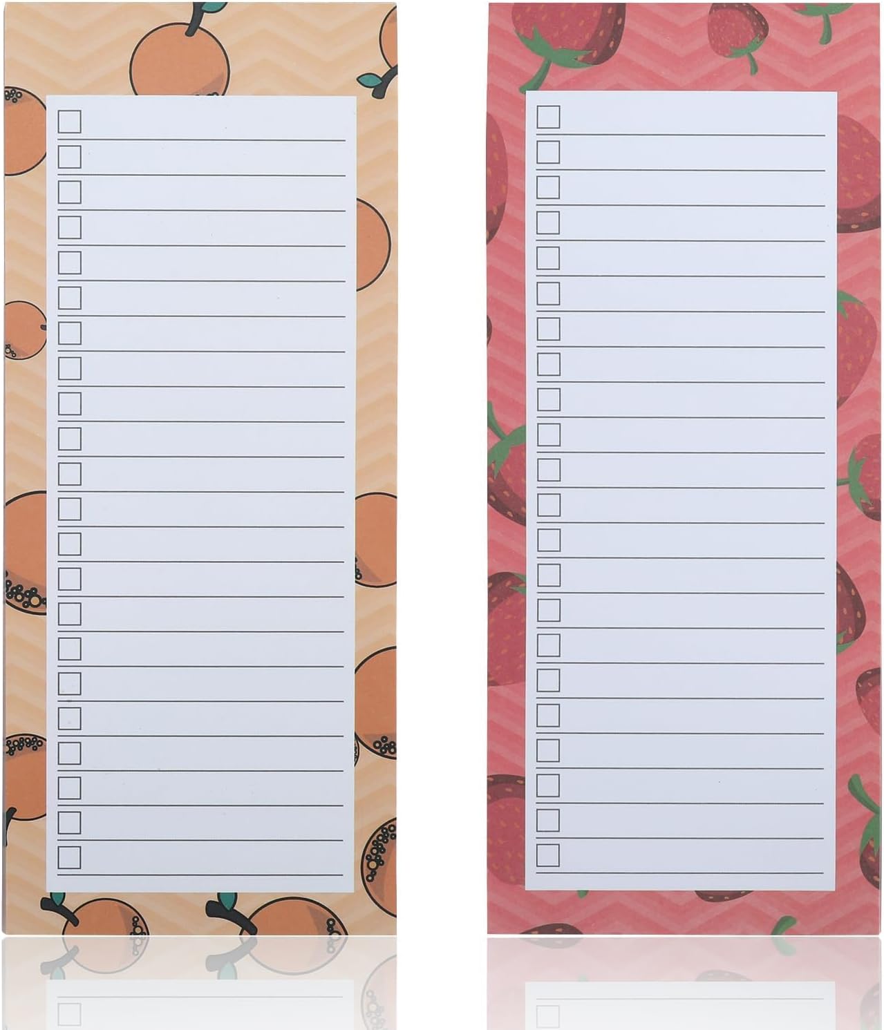 2 Pack Magnetic Shopping List Pad for Fridge 100 Tear Off Sheets 21cm x ...