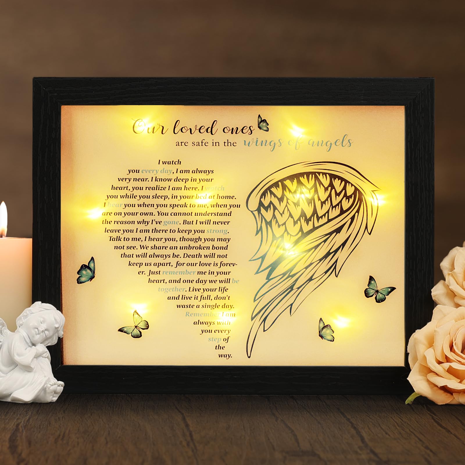 Snapklik.com : Memorial Gifts LED Shadow Box - Sympathy Gift In Memory ...