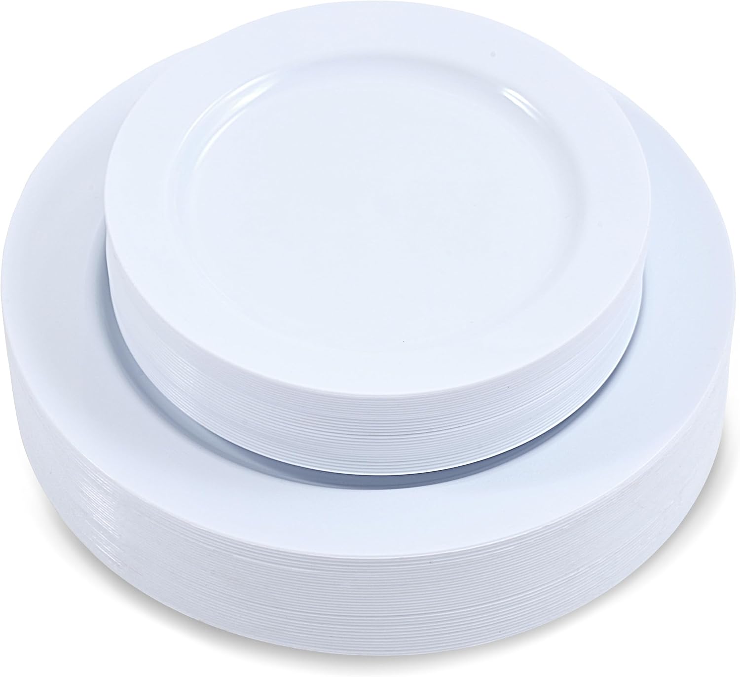 Crystal Ridge Tableware 60 Pieces White Plastic Disposable Plates ...