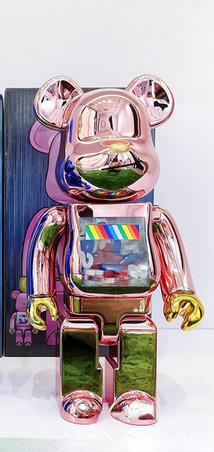 IPKIKI Fashion Bearbrick, 400% JSP Pink Violent Bear Building Blocks ...