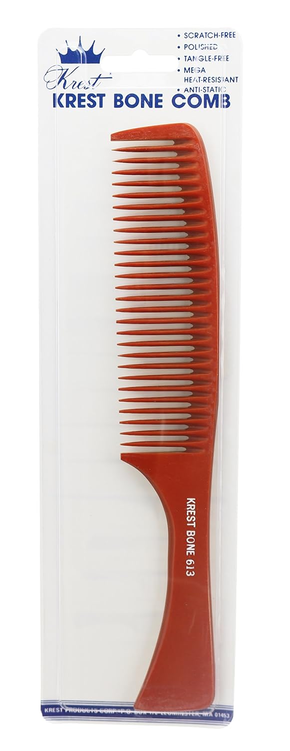 Amazon.com : Krest 8 3/4 Inch Handle Large Coarse Teeth Bone Comb. All ...