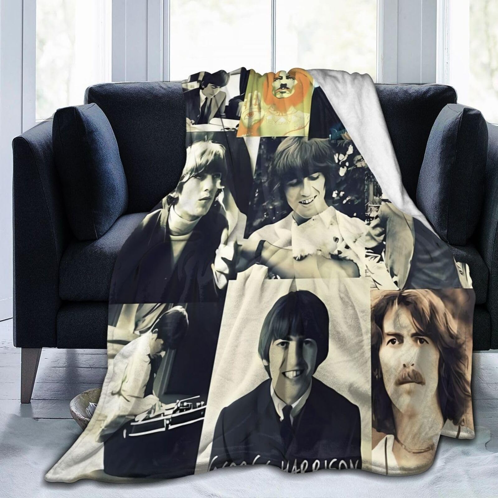 Amazon.com: George Music Harrison Collage Blanket Lightweight Warm Soft ...