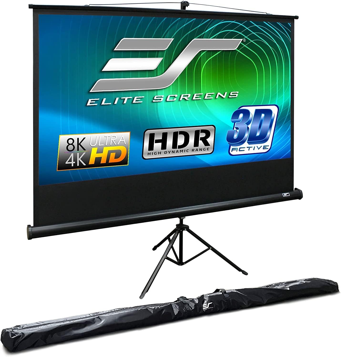 Amazon.com: Elite Screens Tripod Projector Screen, 120-inch Adjustable ...