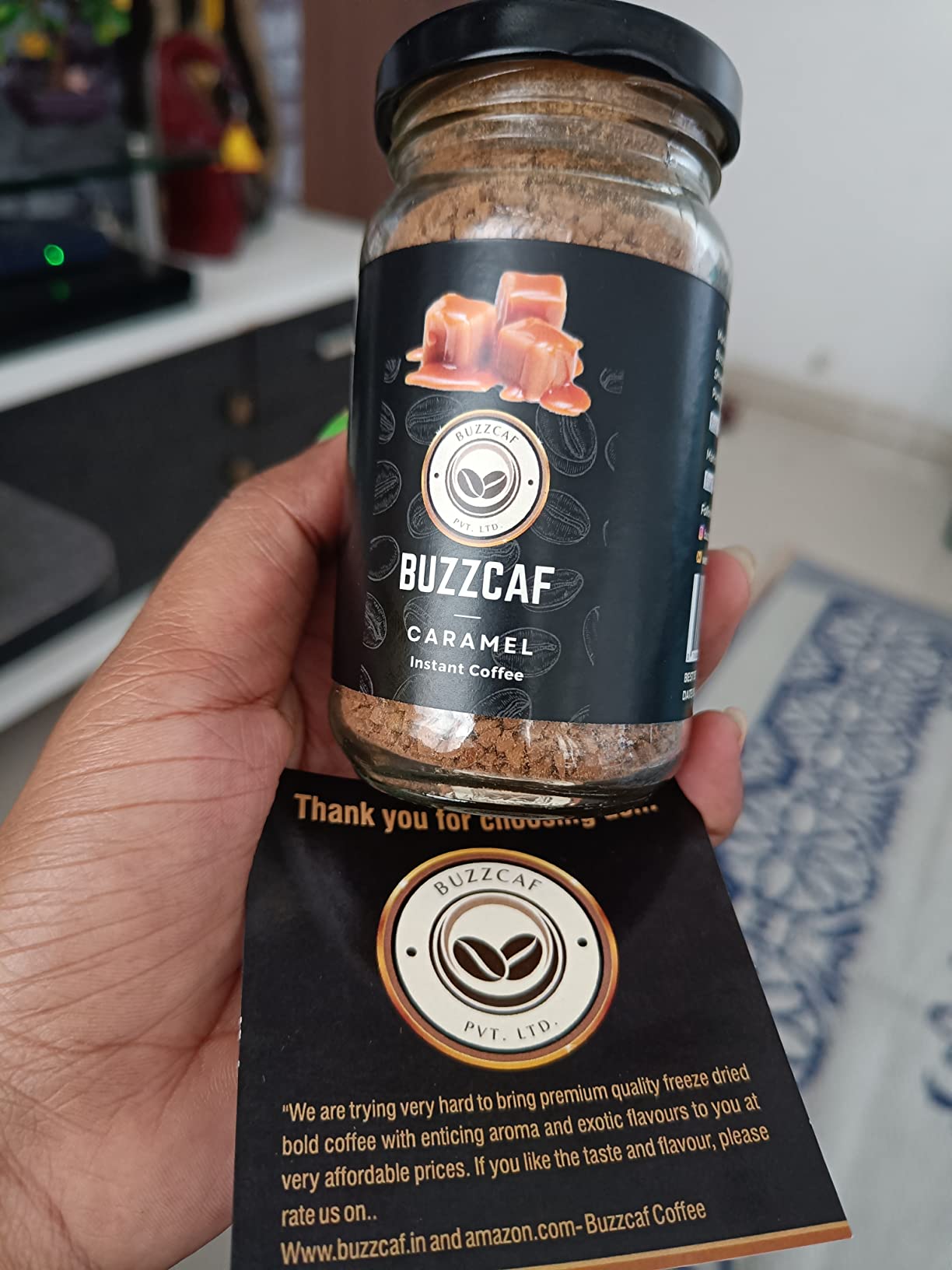 Buzzcaf Instant Coffee freeze dried Belgian chocolate Flavored 50gm bottle hot or cold : Amazon ...