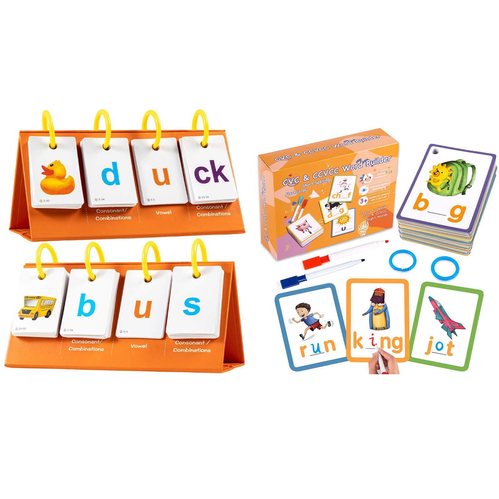 Amazon.com: Alened CVC, CVCC, CCVC Word Games, Phonics Games Sight ...