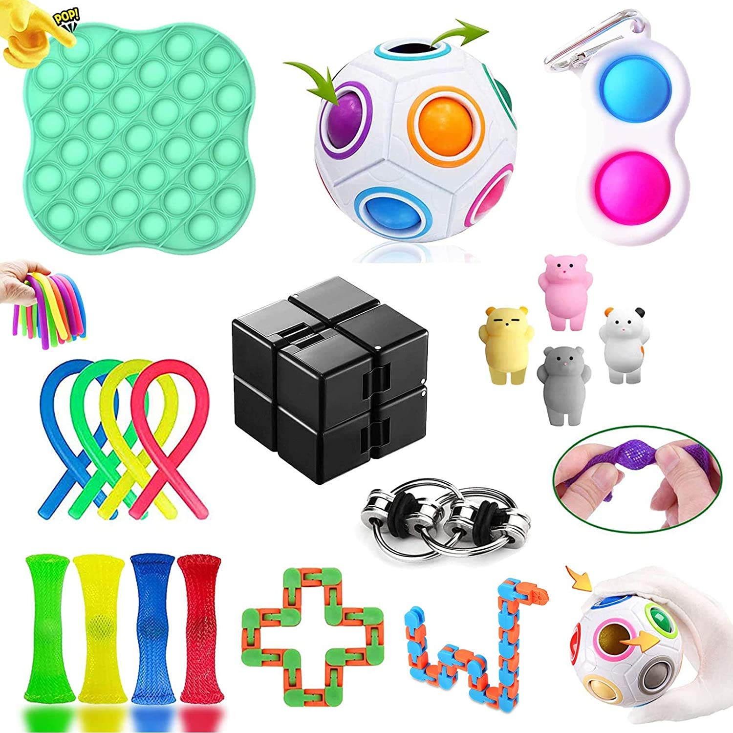 Buy Fidget Toy, Fidget Toys Pack, Stress Toys for Autism Simple Fidget ...