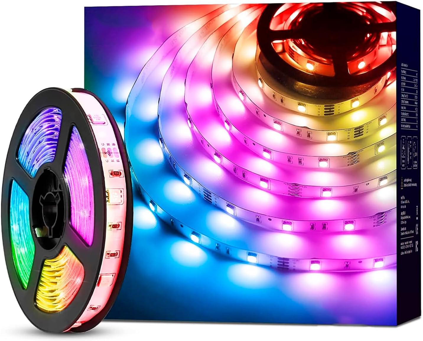 Fita LED RGB 5050 de 5 Metros IP65 à Prova d'Água - Inclui Controle ...