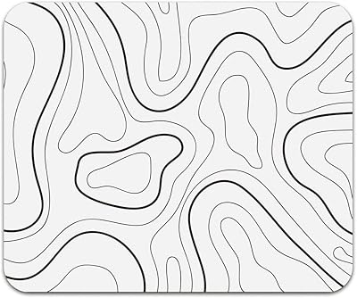 Amazon.com : White Topographic Contour Gaming Mouse Pad 35.4 X 15.7 ...