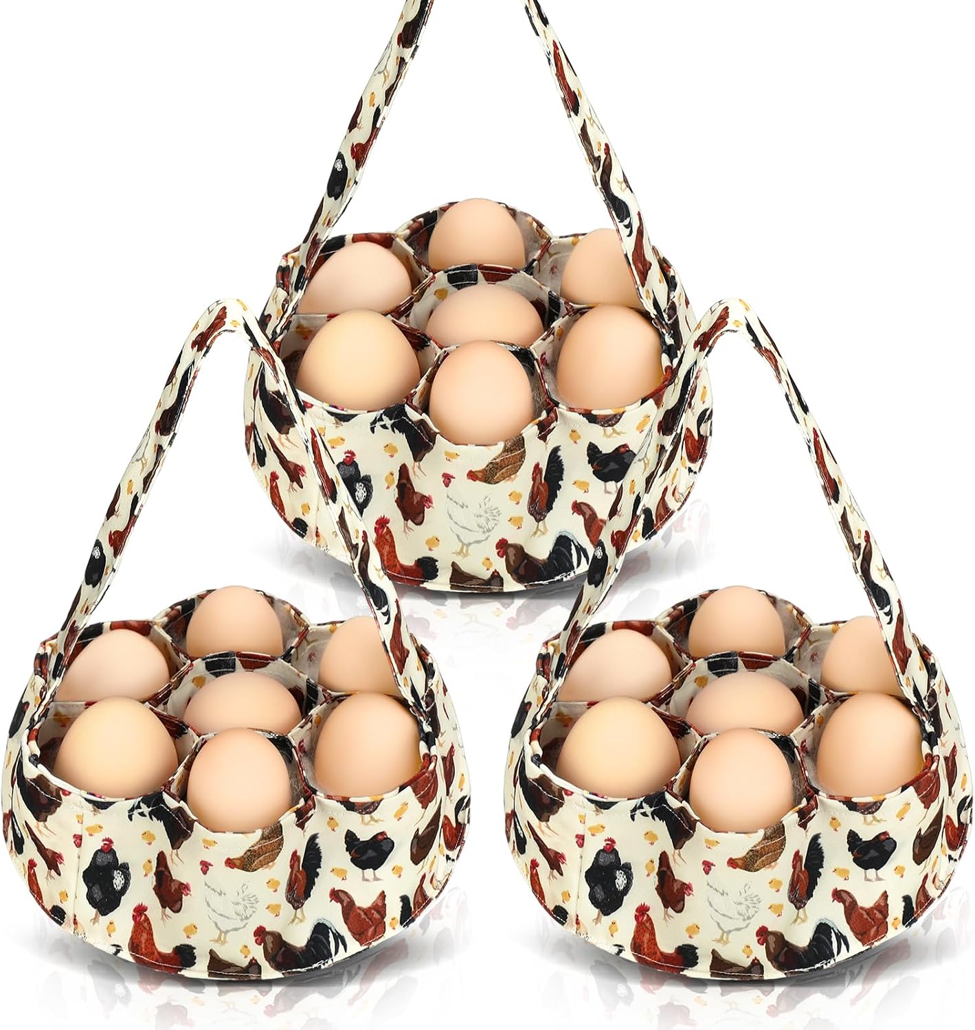 Amazon.com: Windyun 3 Pieces Egg Bags Egg Basket Mini Easter Egg ...