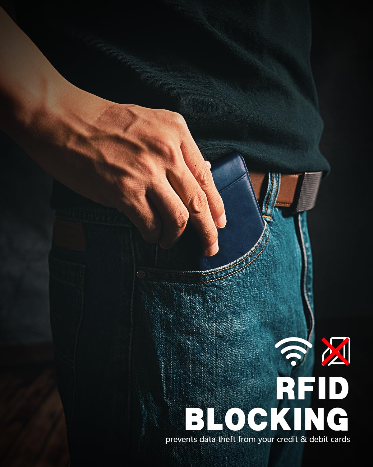 Snapklik.com : RUNBOX Wallet For Men Slim Money Clip Minimalist Leather ...