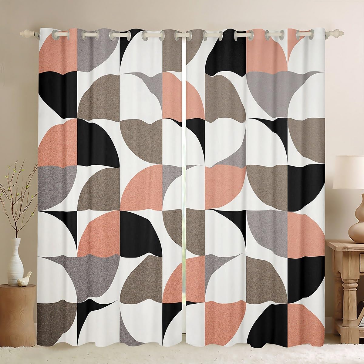 Simple Brown Window Curtains Design Ideas