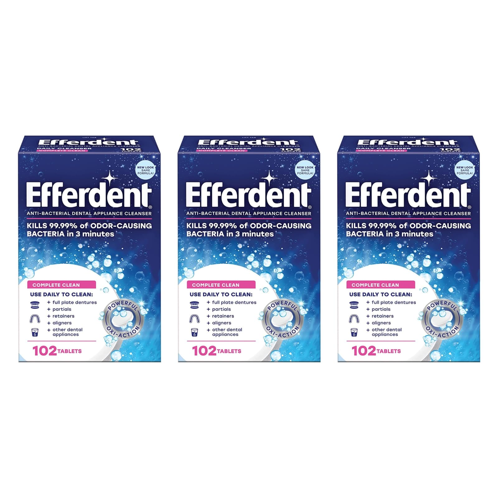 Amazon.com : Efferdent Retainer Cleaning Tablets, Denture Cleaning ...
