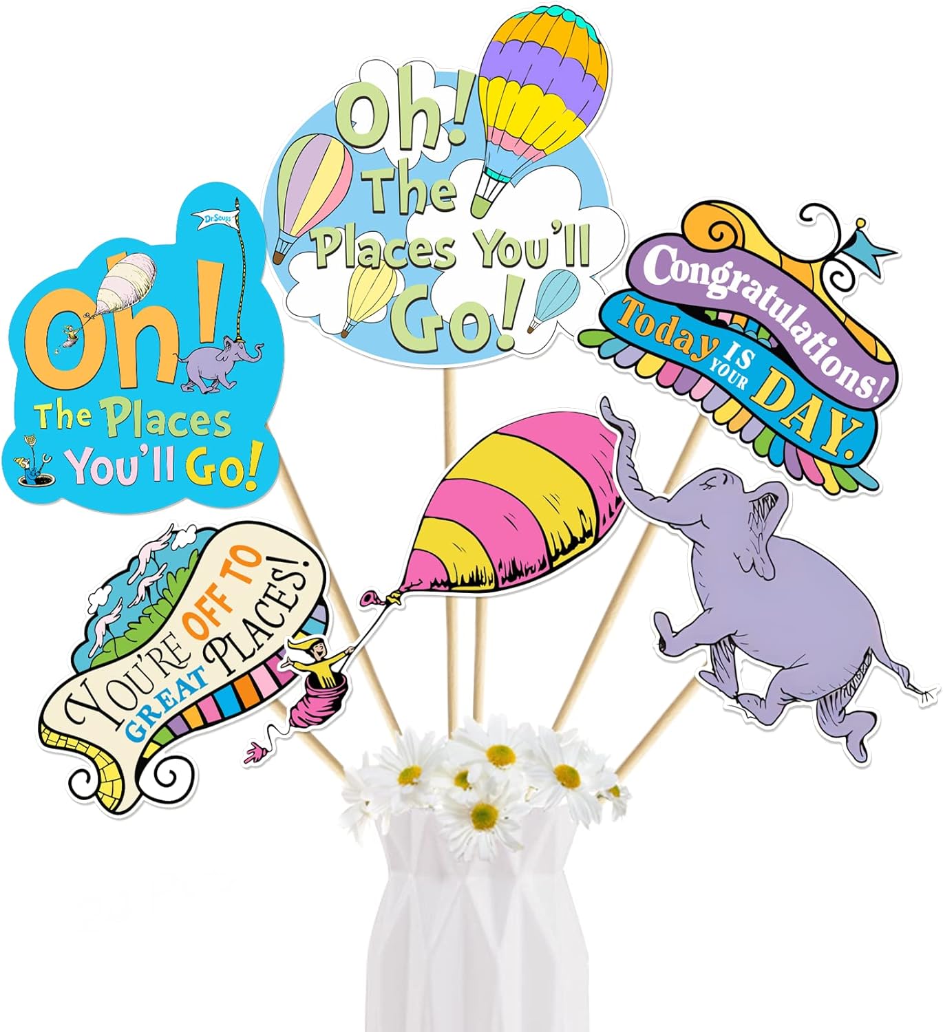 Amazon.com: Oh The Places You'll Go Decorations 24Pcs Oh The Places You ...