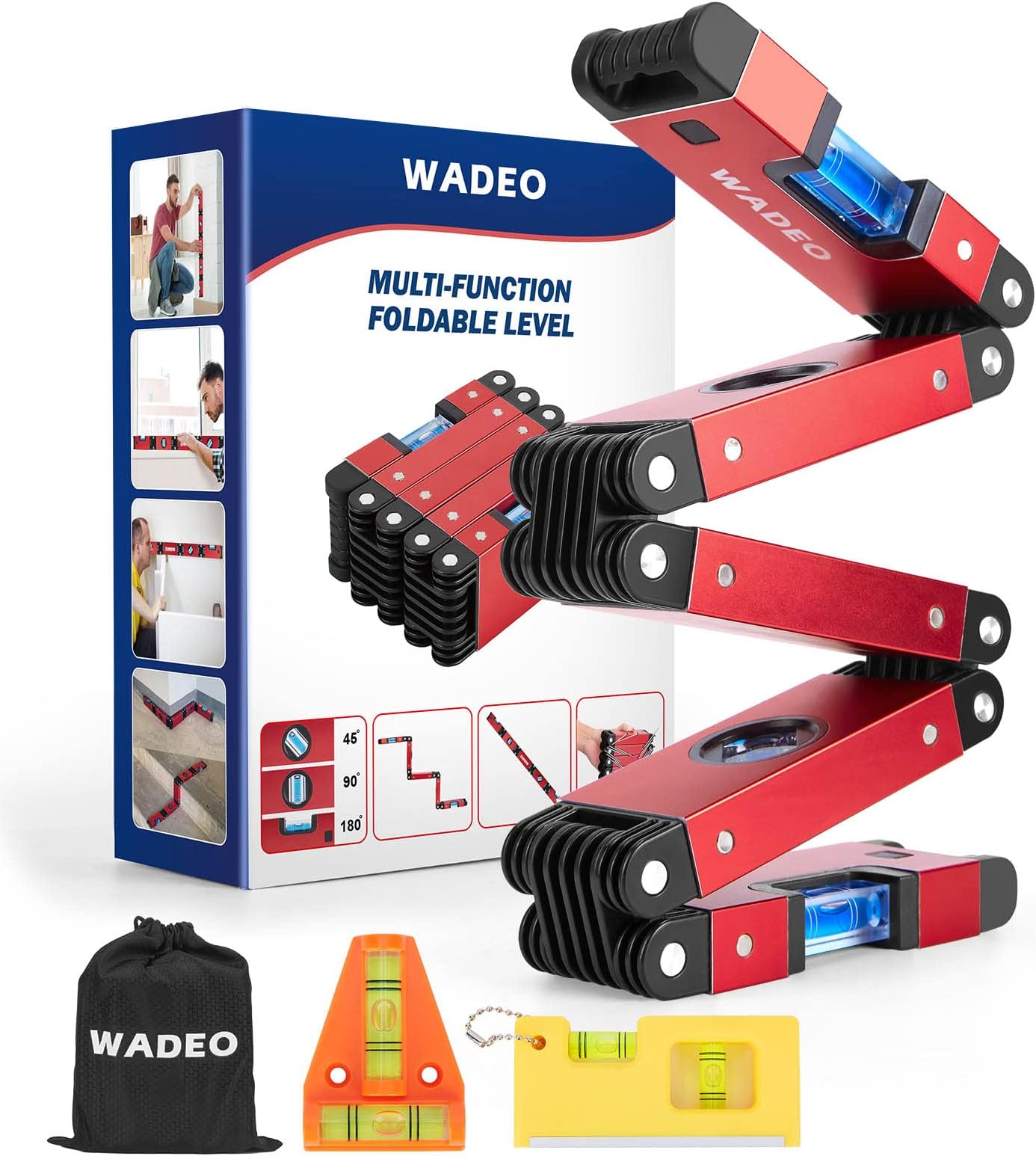 DIAMOND CHEF Foldable Level Multi function Level Measuring Tool Folding ...