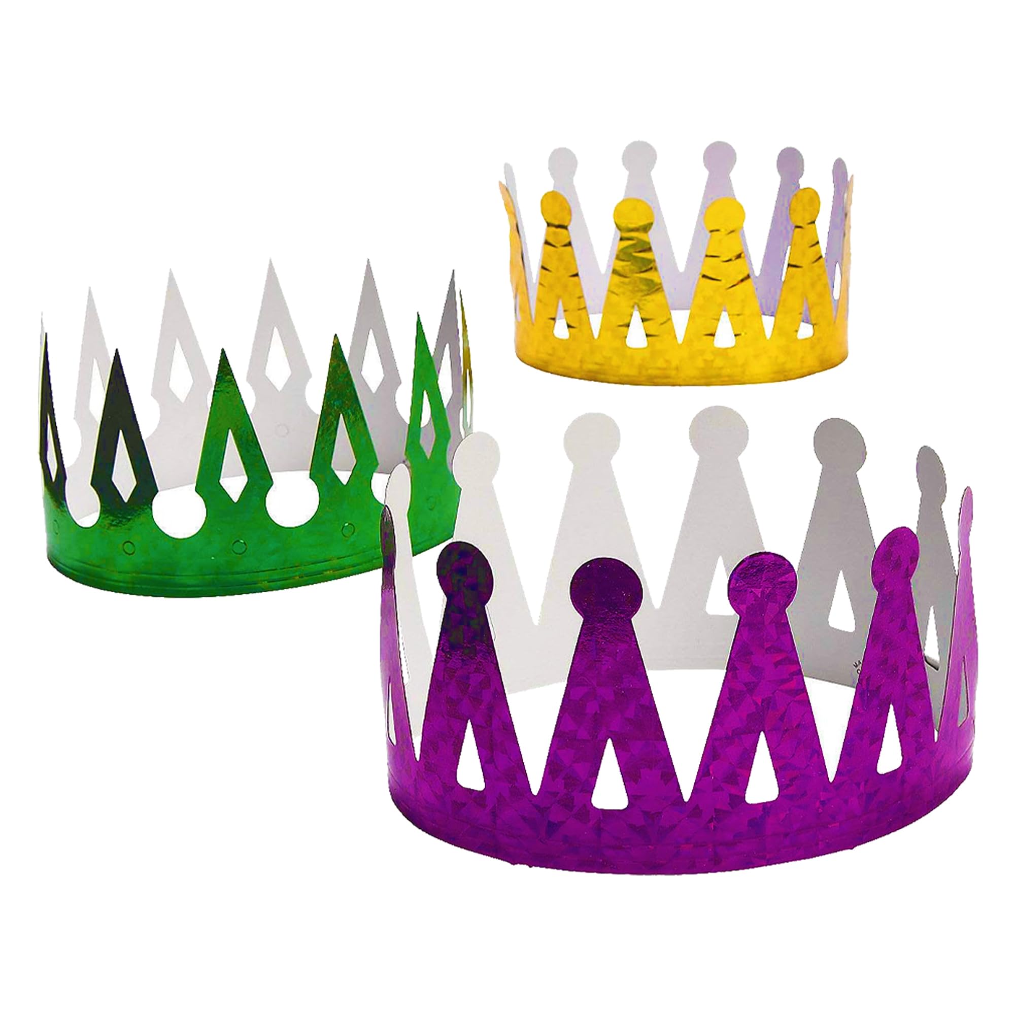 Amazon.com: Fun Express MARDI GRAS CROWNS - Apparel Accessories - 12 ...