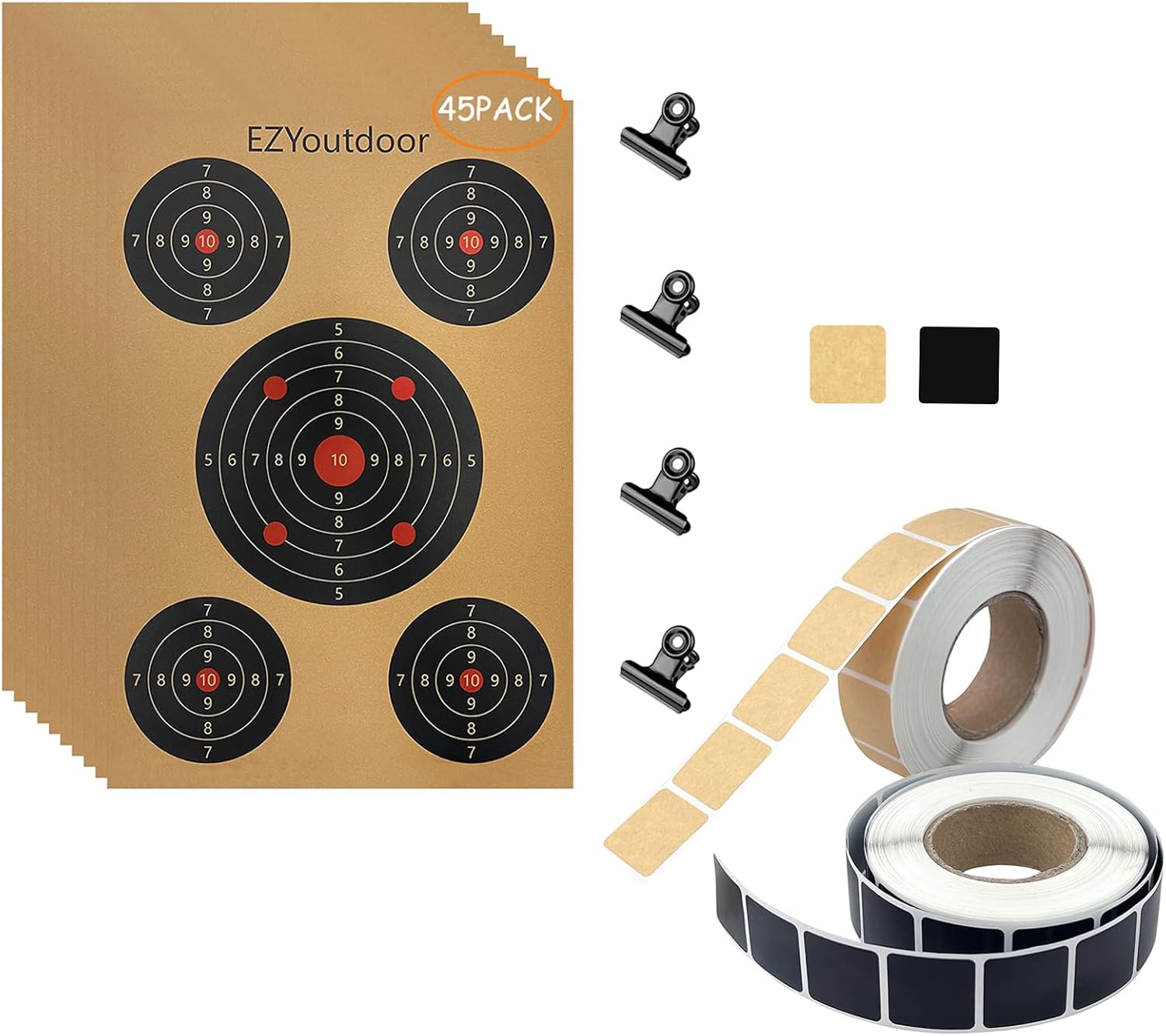 Amazon.com : 45 Pack Paper Shooting Targets and 2000 Pcs Target Pasters ...