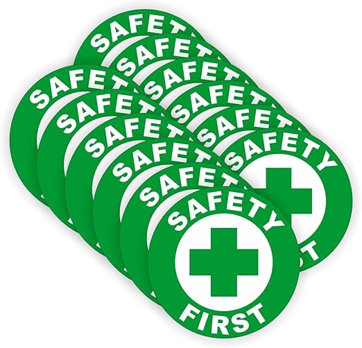 Amazon.com: StickerDad® (12 Pack) Safety First Circle - Size: 2" Round ...