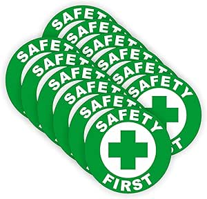 Amazon.com: StickerDad® (12 Pack) Safety First Circle - Size: 2" Round ...