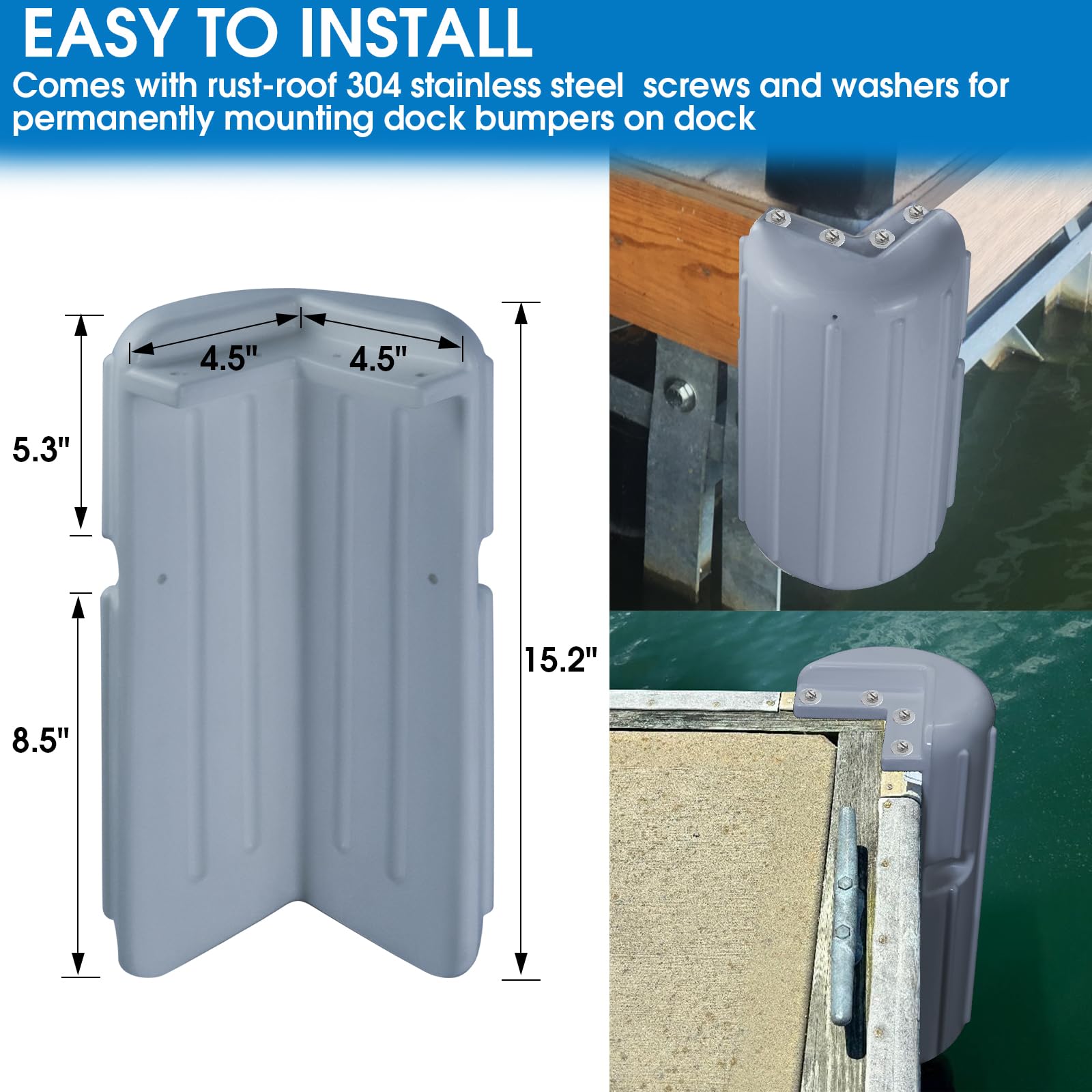 Snapklik.com : Corner Dock Bumpers, Boat Dock Corner Bumpers Fenders ...