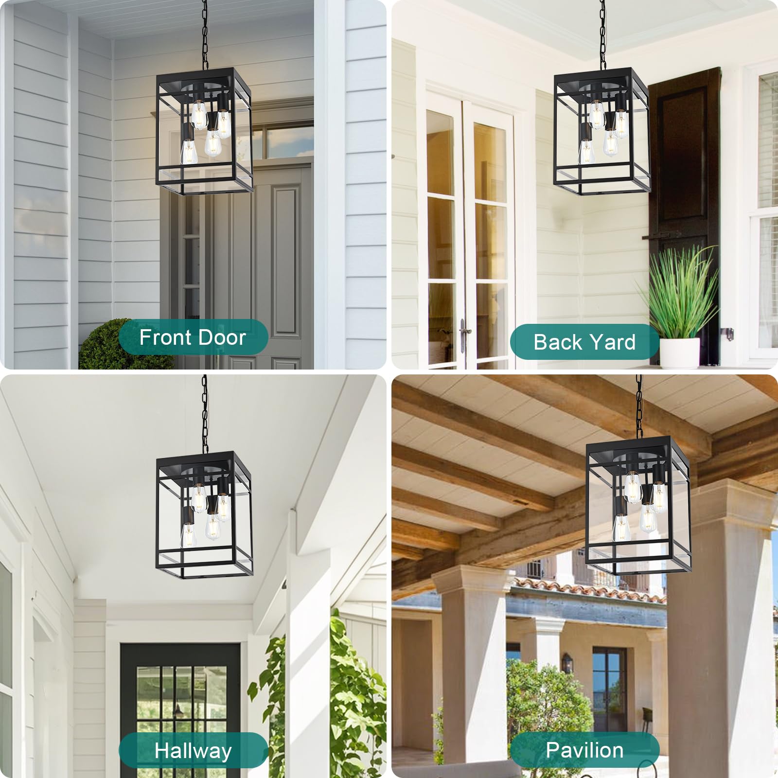 Pendant Lamp Smeike Large Outdoor Pendant Light Exterior Hanging ...