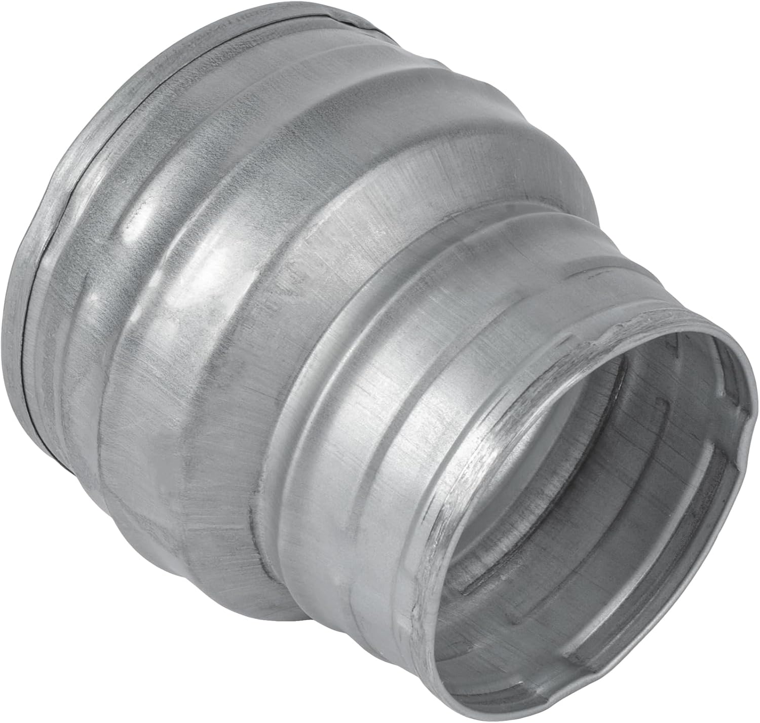 4" to 3" Inch Round Duct Reducer - Male Fit - Galvanized Steel Pipe ...