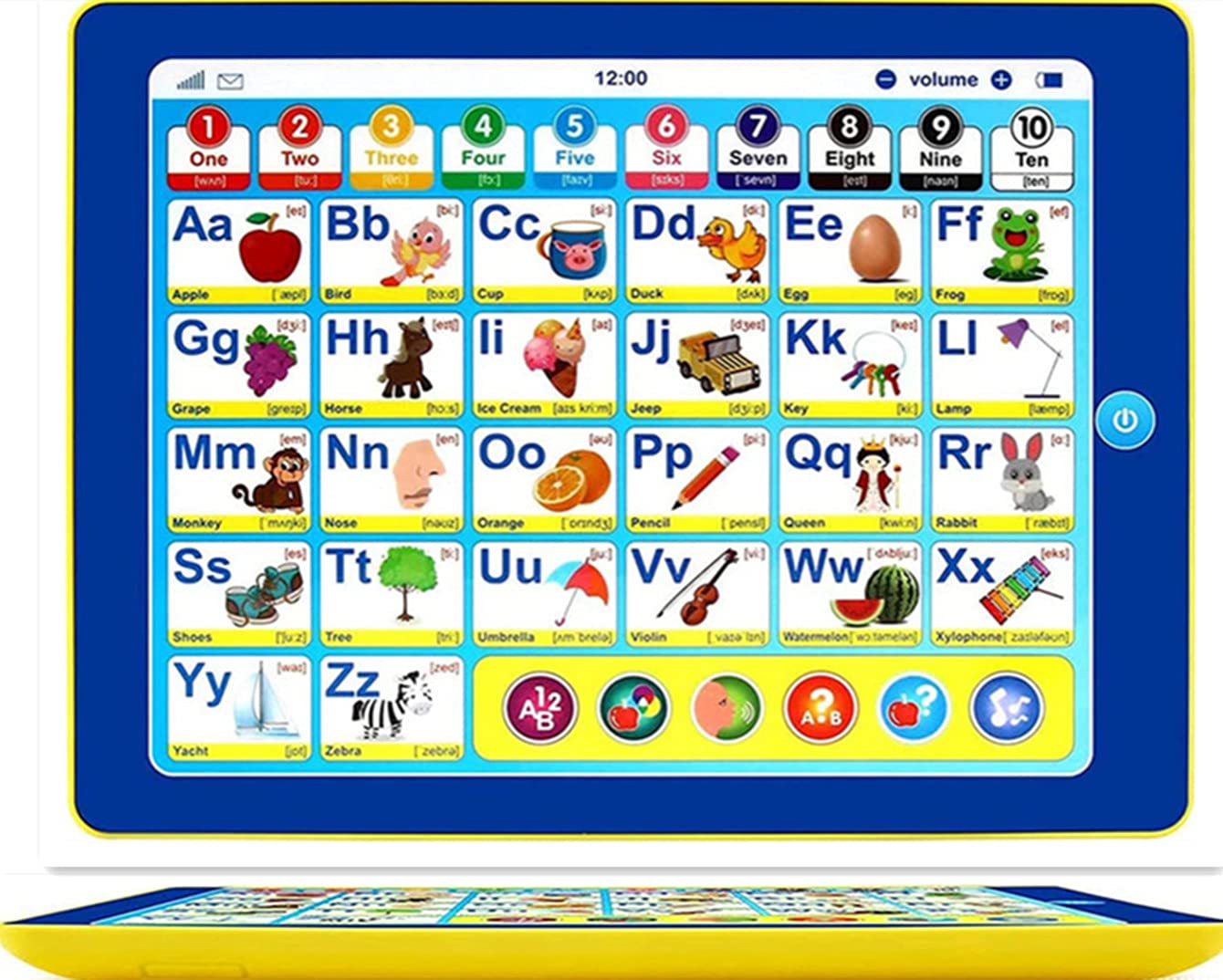 Buy LELEYU Toddler Learning Tablet with ABC&Words&Numbers&Color&Games ...