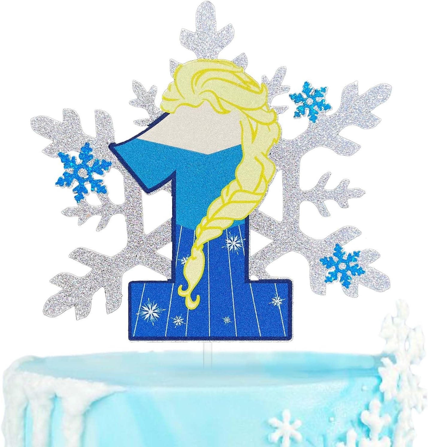 Amazon.com: Frozen One Cake Topper, Frozen 1st Birthday Cake Topper ...