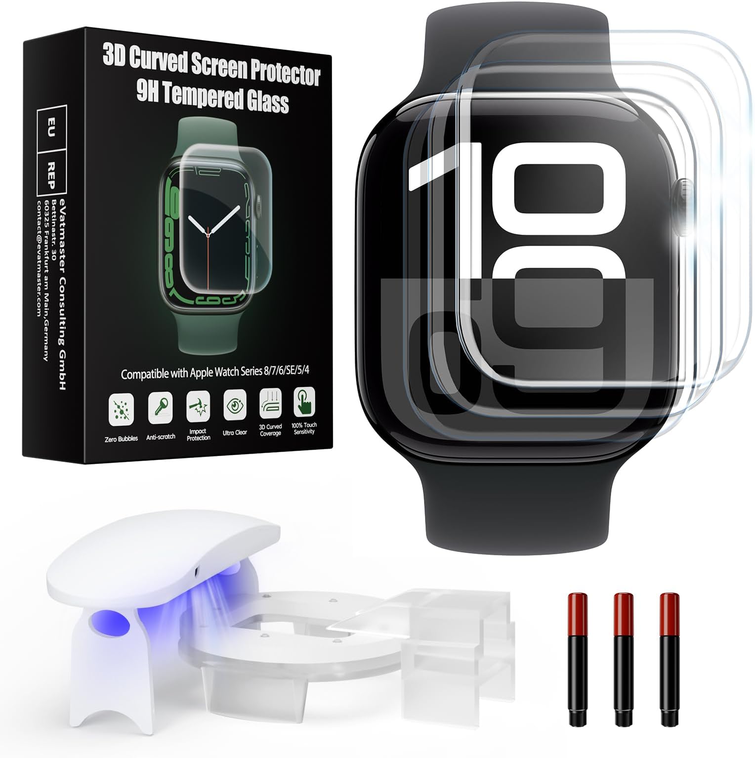 Amazon.com: ZAGG Ultra Clear Film Screen Protector for Apple Watch ...