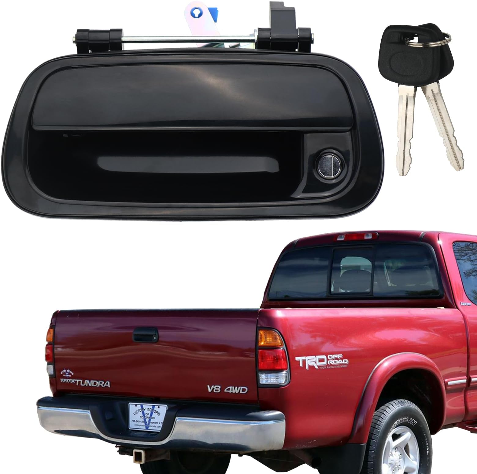 Amazon.com: Osompar Exterior Tailgate Handle with Key Lock Cylinder ...