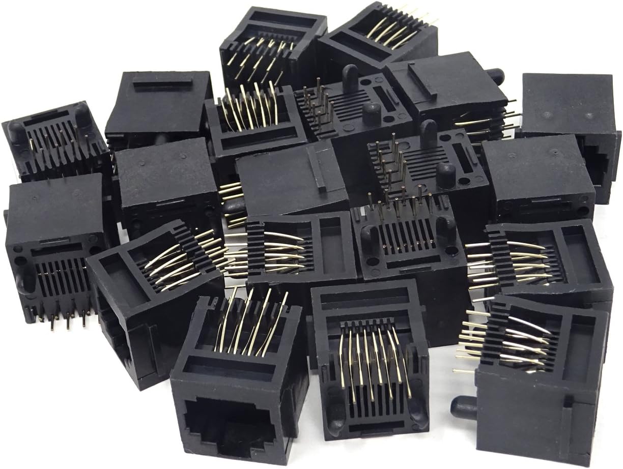 Amazon.com: uxcell RJ45 Cat5 Coupler, 8Pcs RJ45 8P8C PCB Mount Socket ...