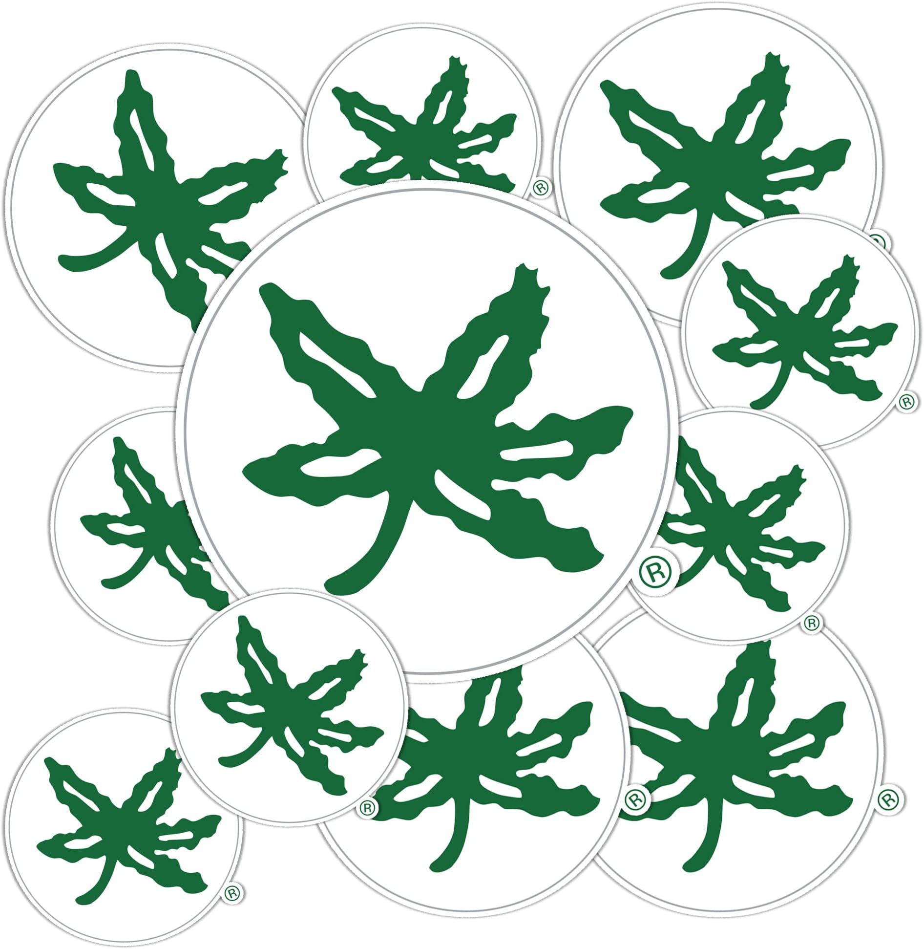 Amazon.com: Ohio state buckeye leaf logo 4"x4" vinyl bumper sticker ...