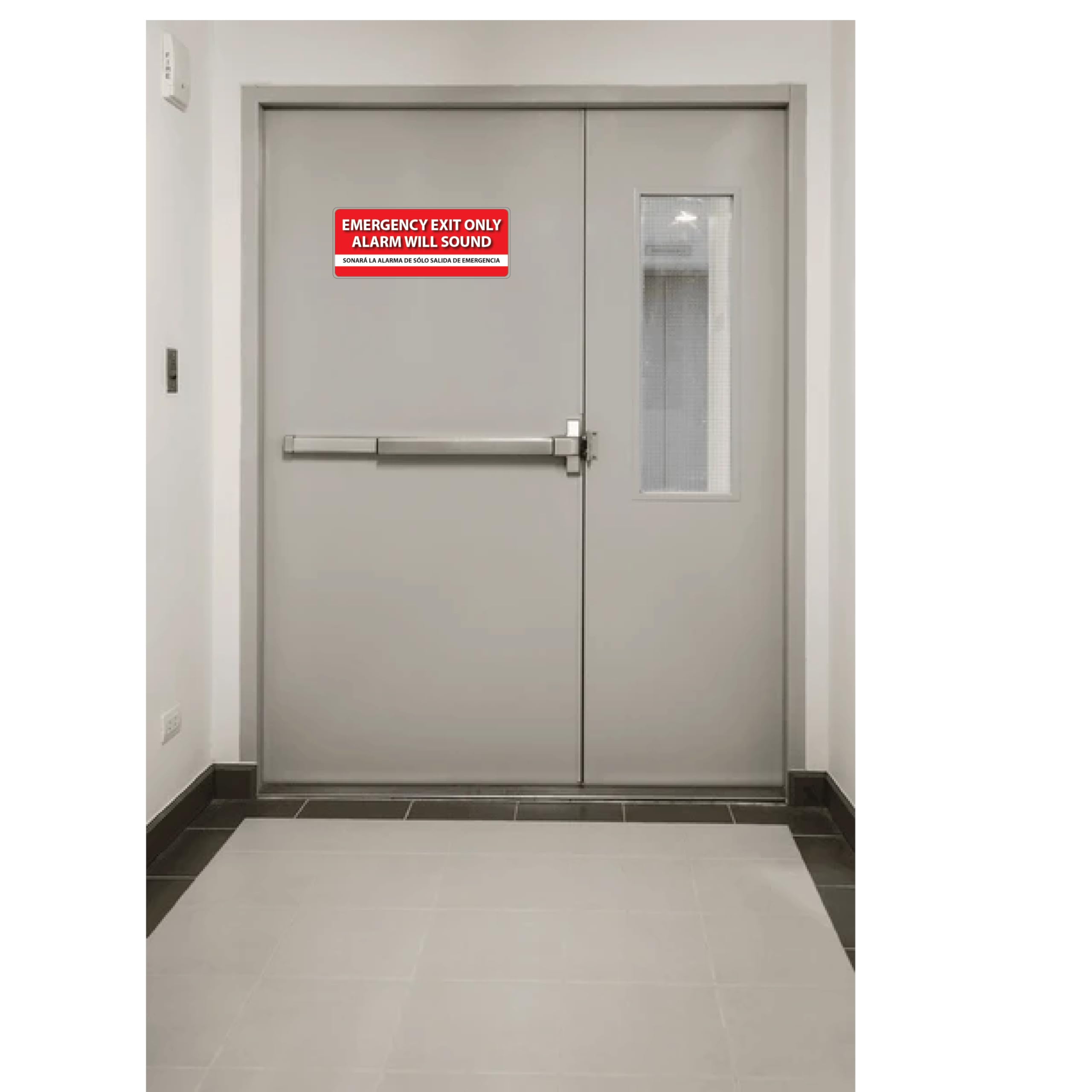 Emergency Exit Only Bilingual Sign Nhi6731spanish Amazon.com: Danger