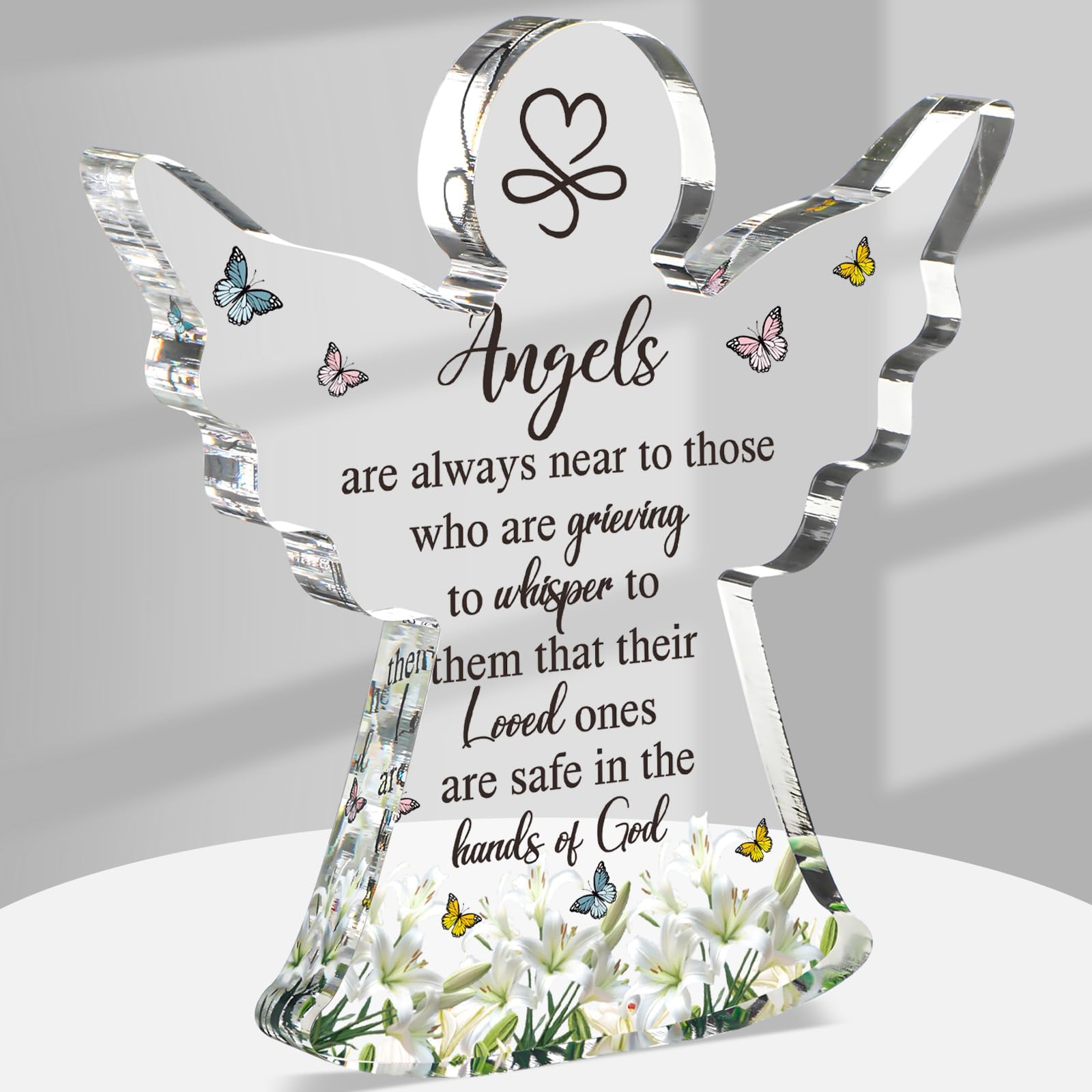 Amazon.com: Jetec Sympathy Bereavement Gift Angel Red Cardinal Acrylic ...
