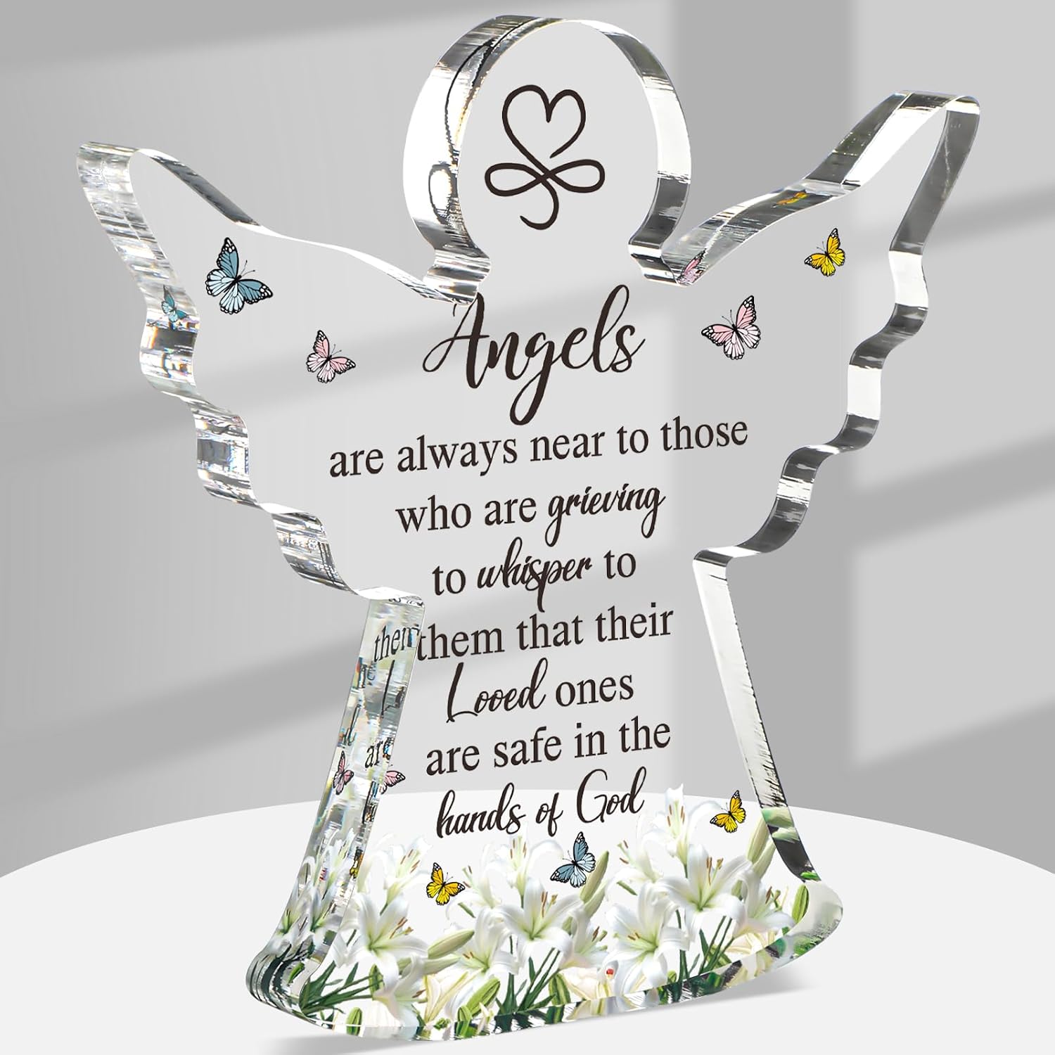 Amazon.com: Jetec Sympathy Bereavement Gift Angel Red Cardinal Acrylic ...