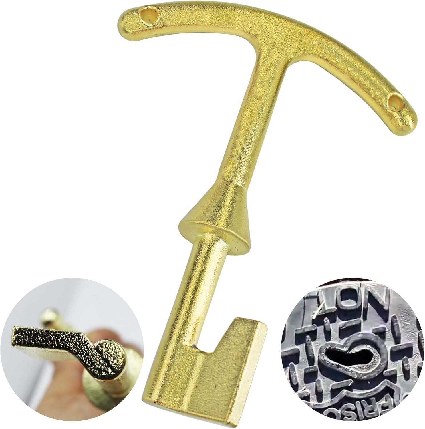 Rsoise Water Meter Box Key M07001 Water Meter Box Lid T Wrench Hook ...