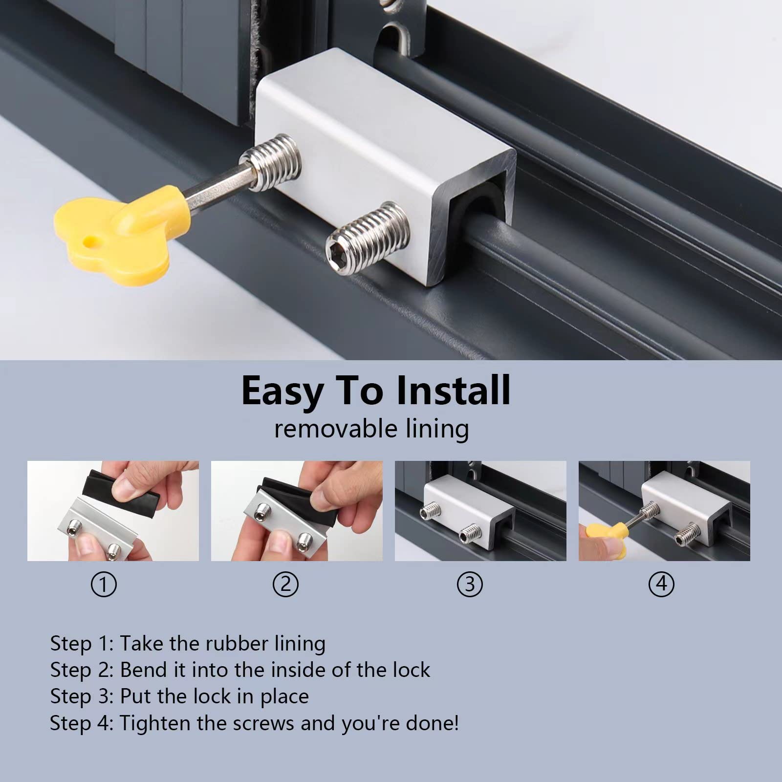 Snapklik.com : Sliding Window Locks (4 Sets), Security Window Locks