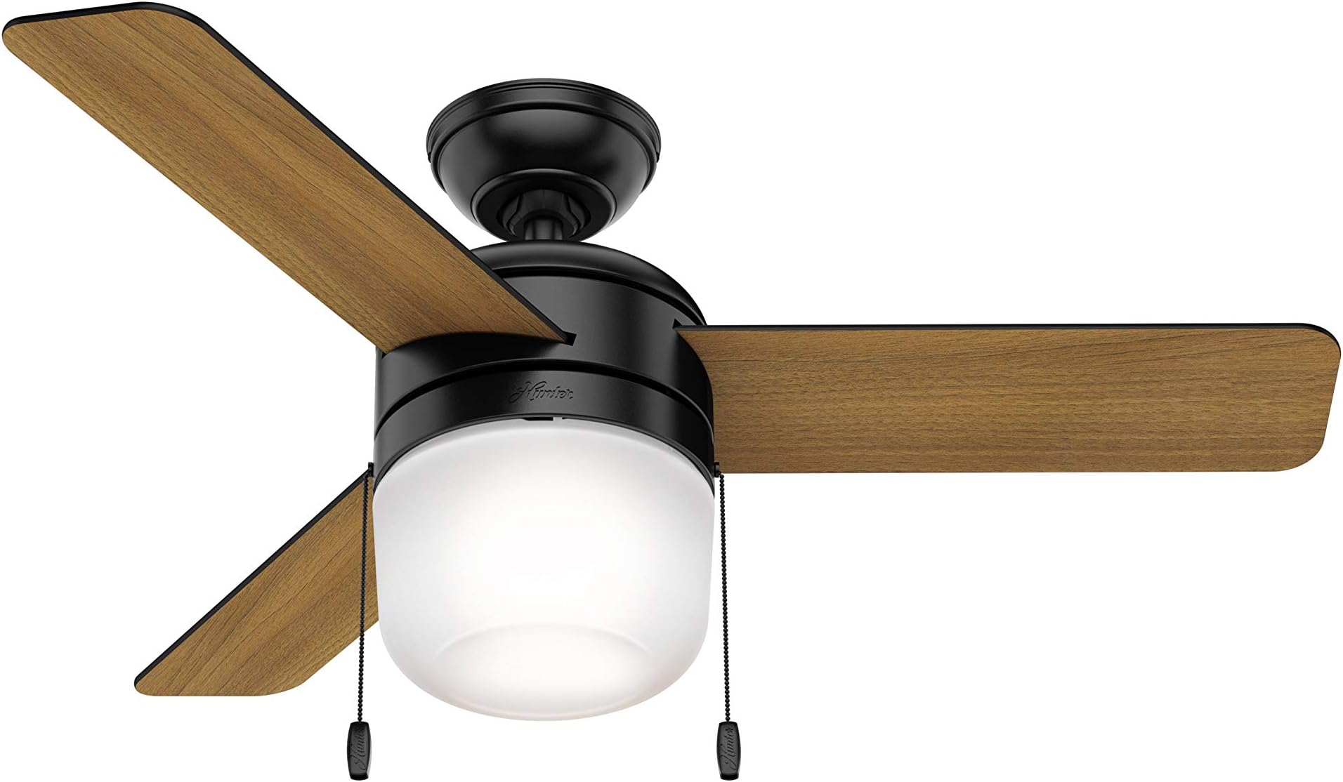 Hunter Fan 42 inch Contemporary Matte Black Indoor Ceiling Fan with ...
