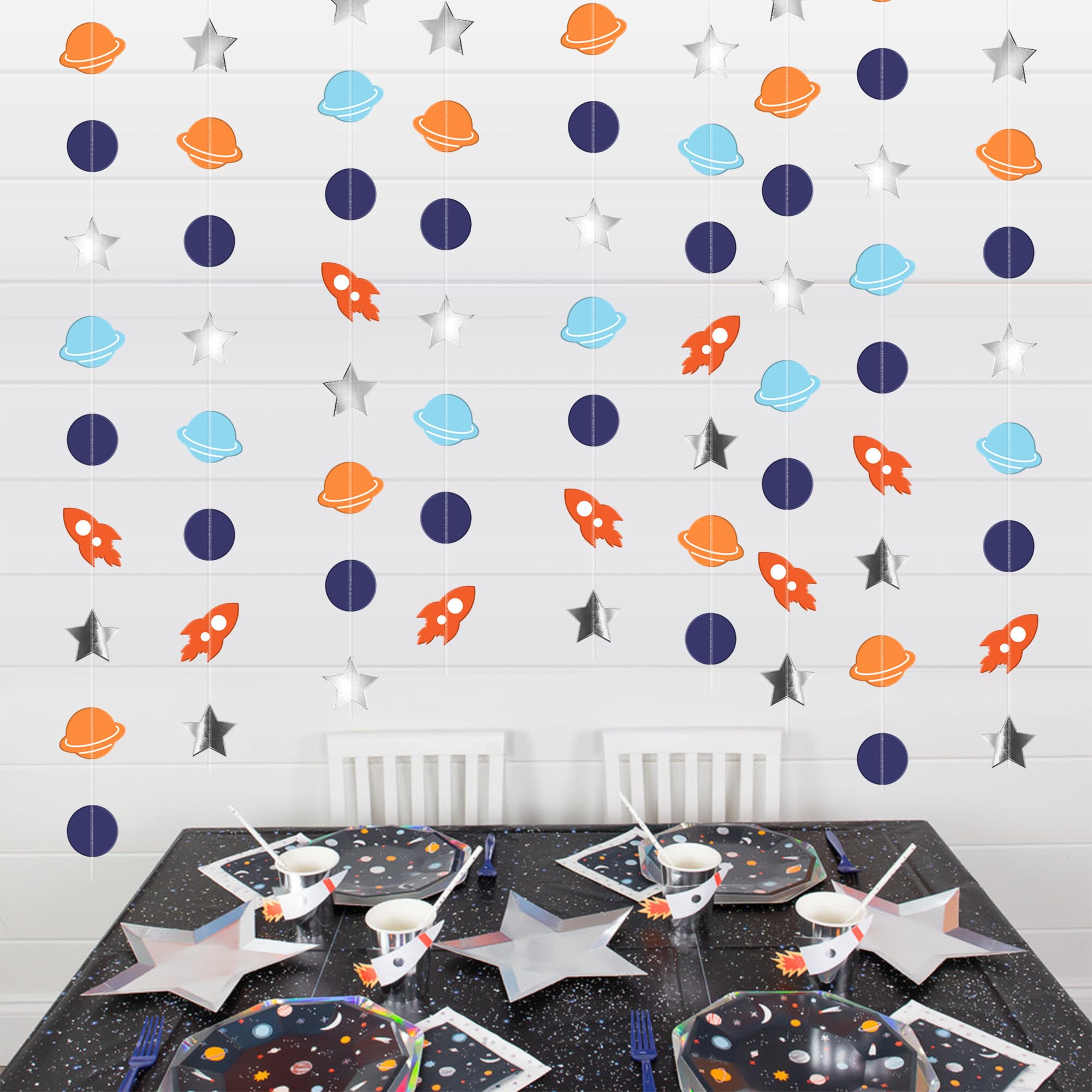 Amazon.com: Blast Off to Outer Space Garland Space Party Banner Rocket ...