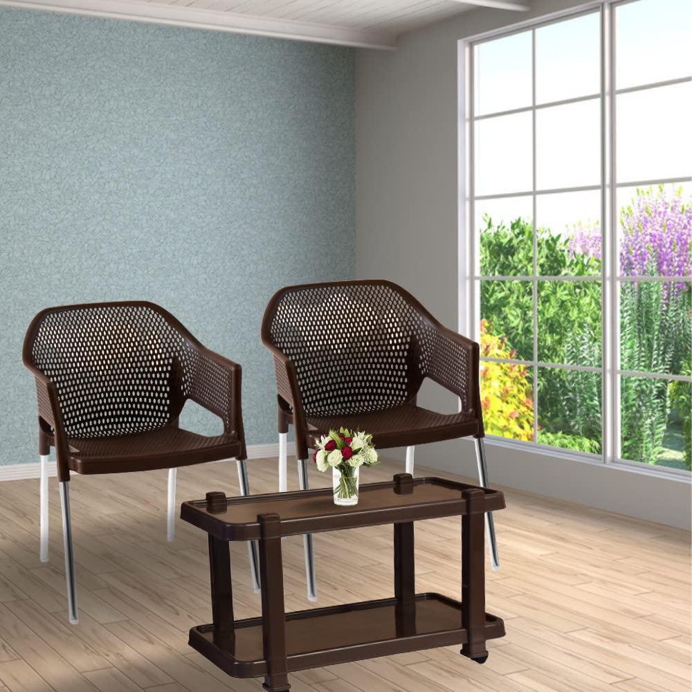 ITALICA Plastic Furniture Set for Home, Office, Living Room/Matte and ...