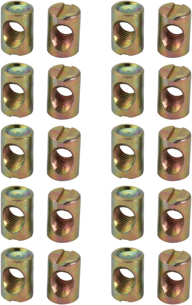 Amazon.com: uxcell 20pcs M8 Thread 18mm Length Iron Slotted Drive Cross ...