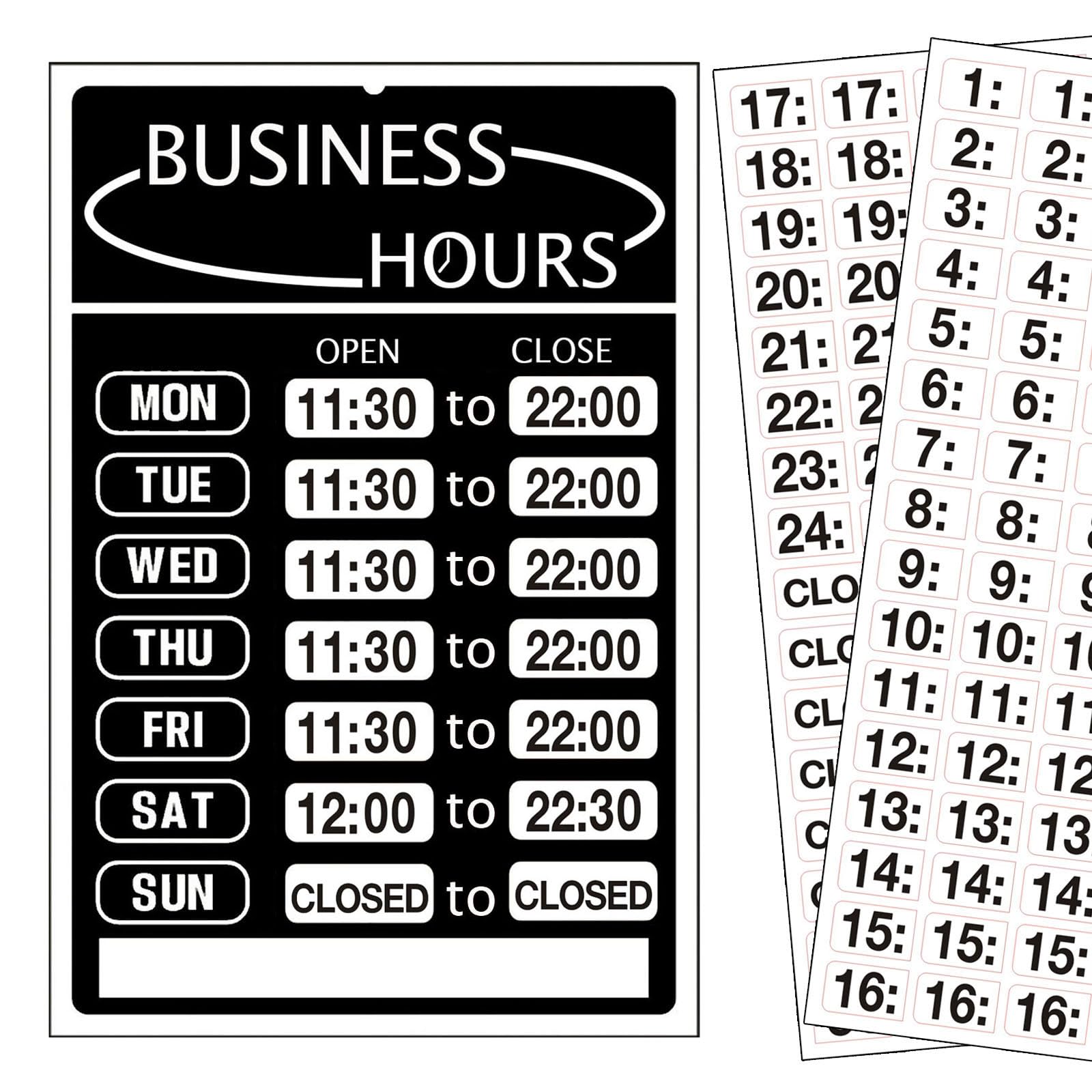 Amazon.com : Business Hours Sign,Open Closed Hours of Operation Signs ...