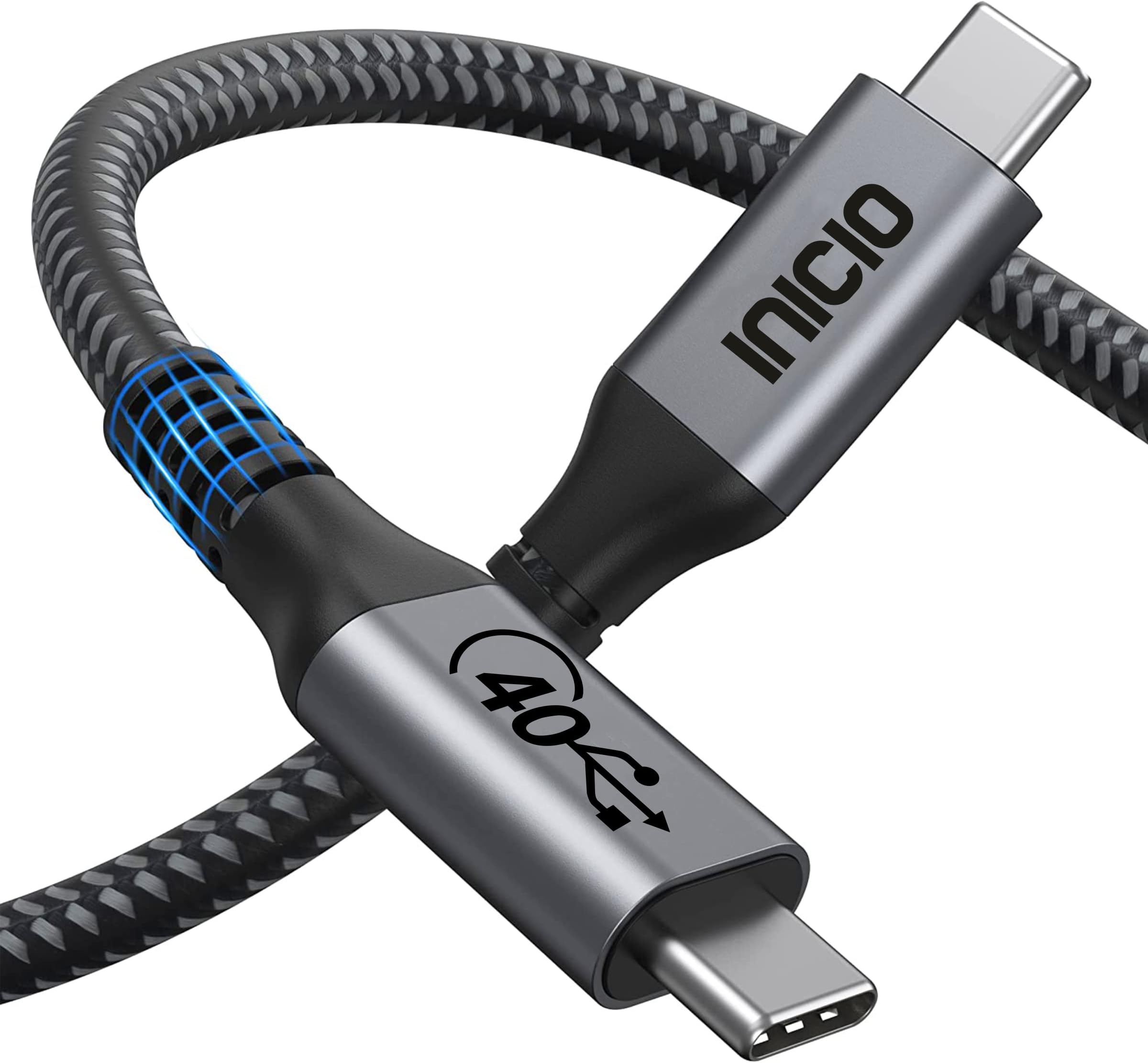INICIO USB 4 USB-C Passive Cable 1.2m, 8K@60Hz Dual 4K@60Hz Video 100W ...