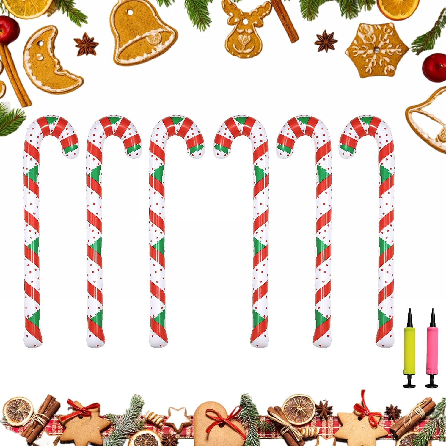 Amazon.com: Inflatable Candy Cane for Christmas Decorations Sturdy ...