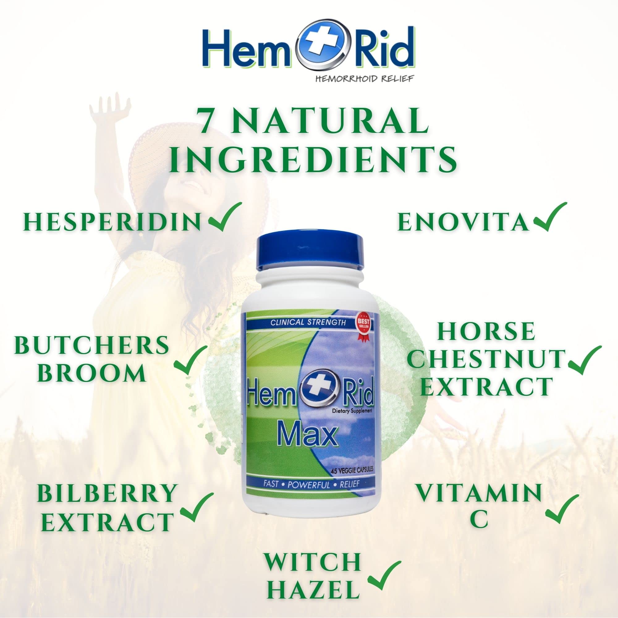 Buy HemRid Max - Fast Hemorrhoid Relief. Get The Hemorrhoid Pills That ...