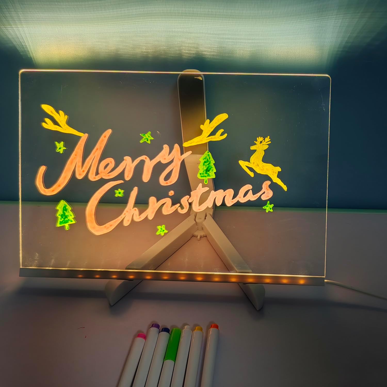 Amazon.com : LED Note Board with Colors, 11.8 X 7.9” Light Up Acrylic ...