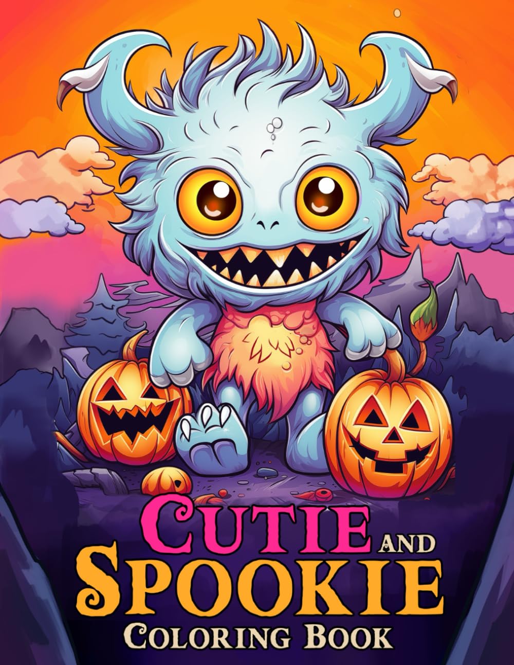 Amazon.com: Cutie and Spookie: Spooky and Cute Coloring Book Including ...
