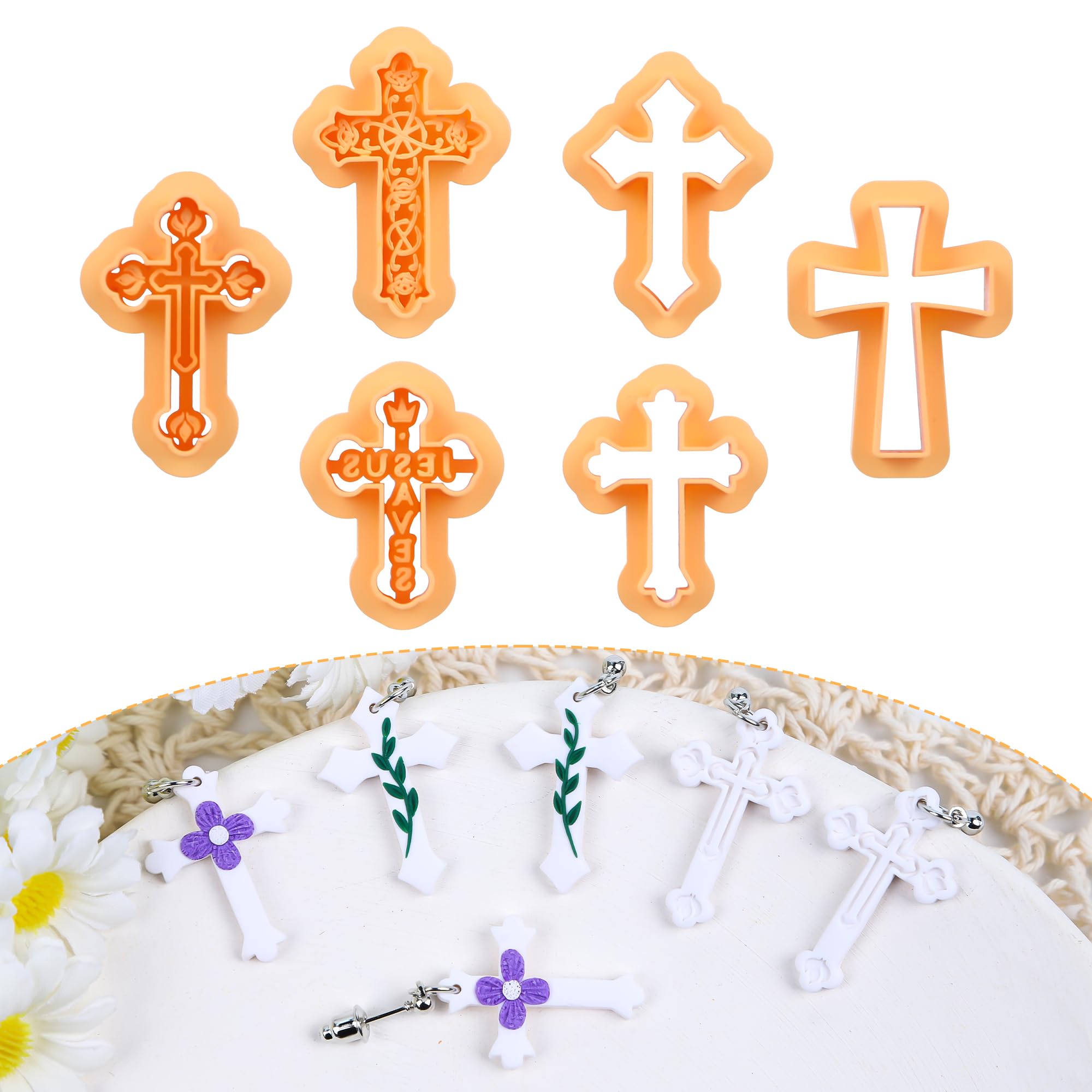 Amazon.com: Puocaon Cross Polymer Clay Cutters - 6 Pcs Clay Cutters for ...