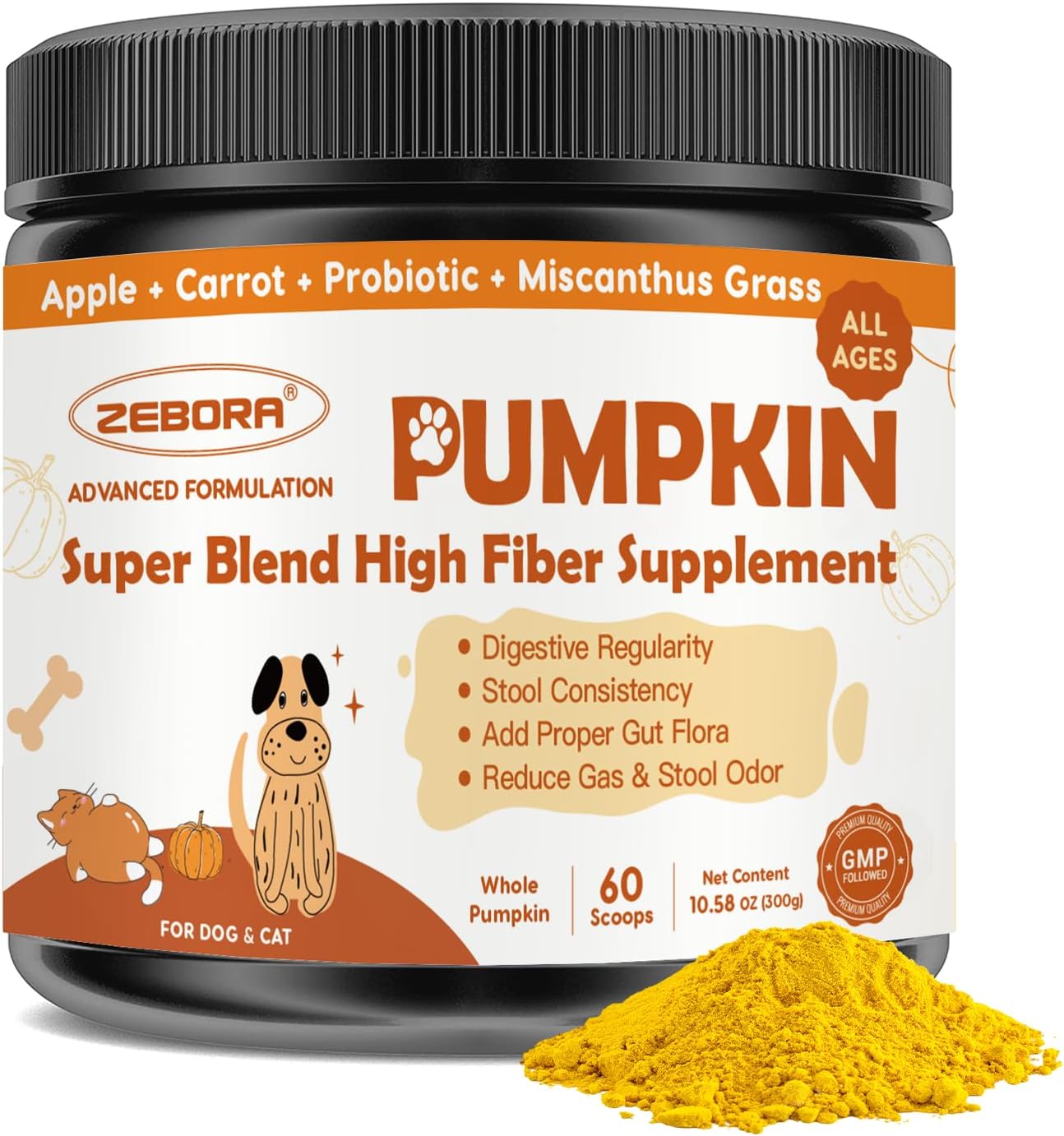 Amazon.com : BARK&SPARK Pumpkin for Dogs - Pumpkin Fruit and Seed Powder - Powdered Fiber ...